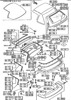 MAZDA Genuine Miata MX5 Soft Top Weather Seal Gasket Left Front NA01-R1 ...