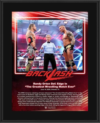 Randy Orton World Wrestling Entertainment 10.5" x 13" 2020 Backlash Plaque | eBay