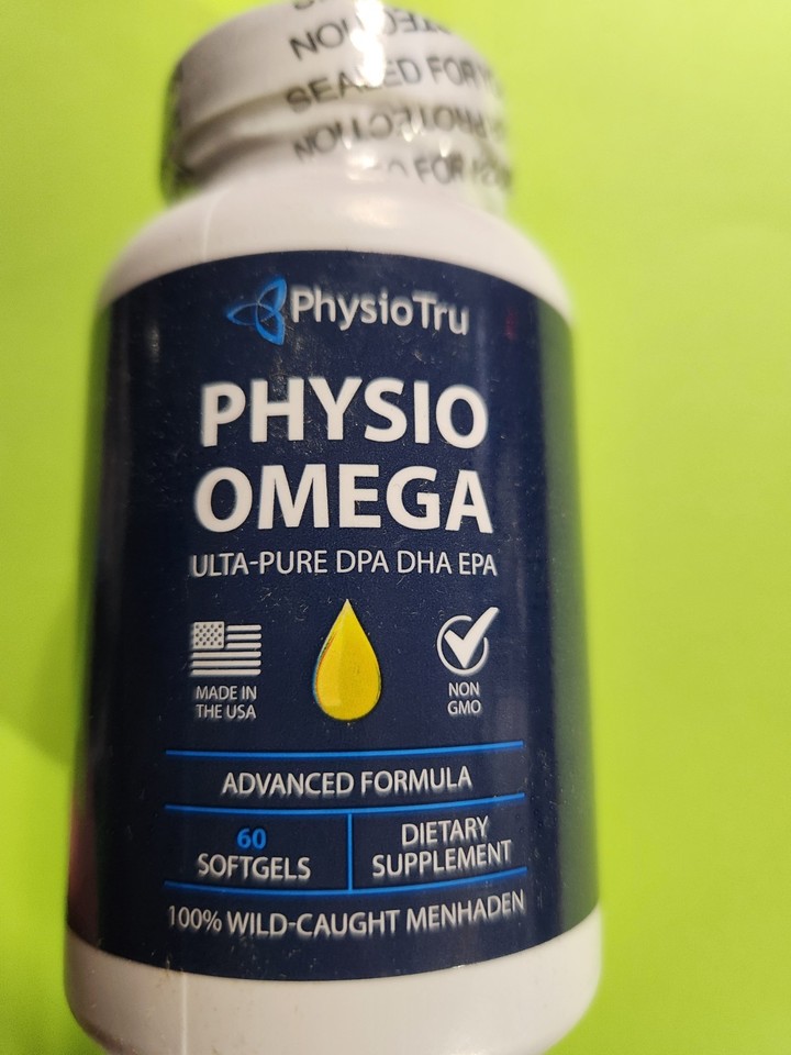 PhysioTru Physio Omega Ultra Pure DPA DHA - 60 Soft gels - EXP : 12/ ...