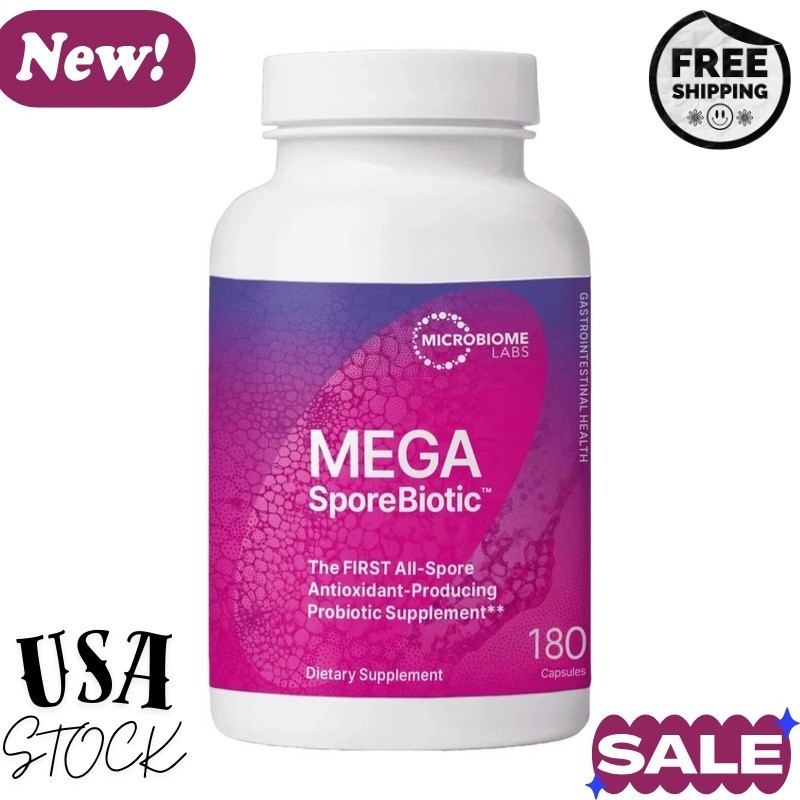 Mega Sporebiotic 180×2 Capsules Microbiome, Gut Health Probiotic Men ...