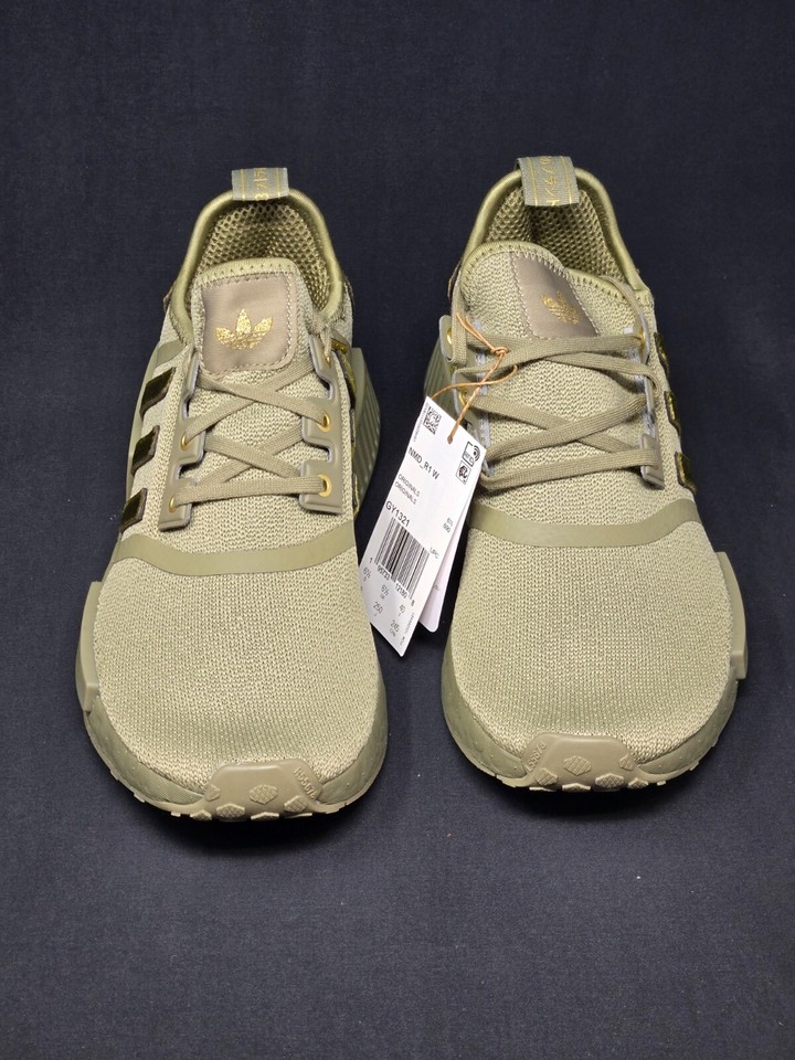 Adidas NMD R1 Velvet Olive Green Gold Boost Women's Multi Sizes GY1321 ...