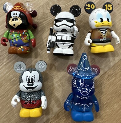 FIVE (5) DISNEY Vinylmation 3" 2017/2018 Mickey Stormtrooper Donald ...