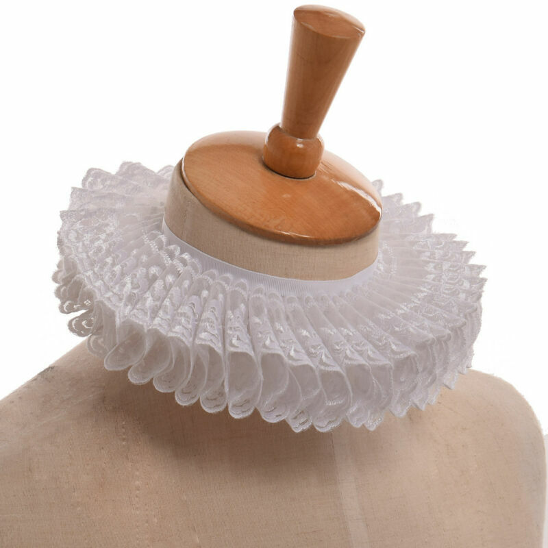 Elizabethan Victorian Ruff Collar Detachable Collar Lace Renaissance ...