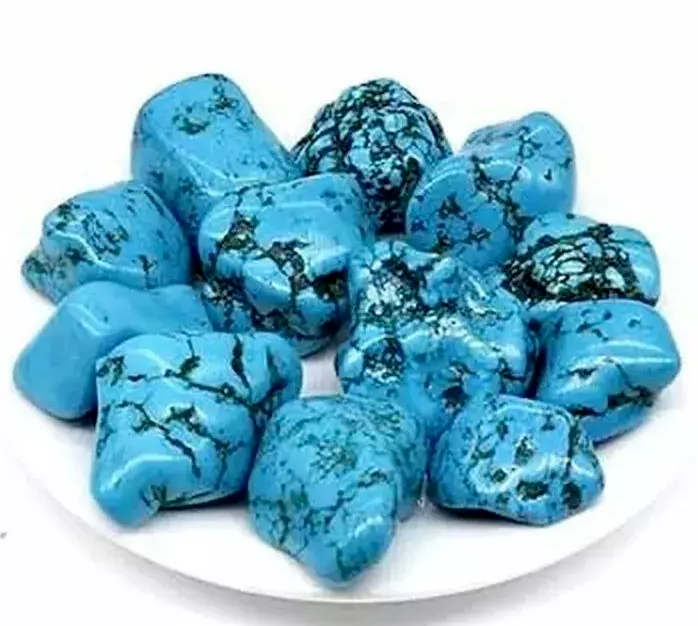 A+ 500 Ct Natural Blue Arizona Turquoise Tumble Lot Certified Loose ...