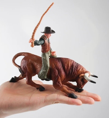 Bullfighting Bull Ox Animal Toy PVC Action Figure Doll Kids Toys Party ...