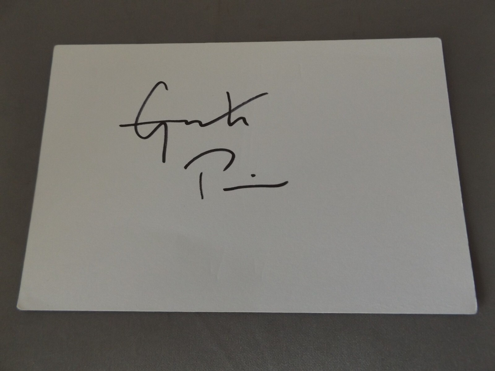 HAND SIGNED 6" x 4" WHITE CARD - GARETH PIERCE - CORONATION STREET TODD ...