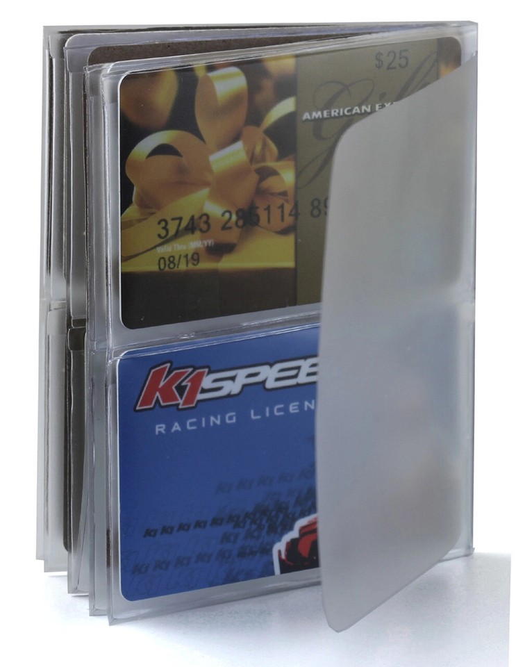 4 Plastic Wallet Insert Replacement 6 Card Picture Holder Bifold ...