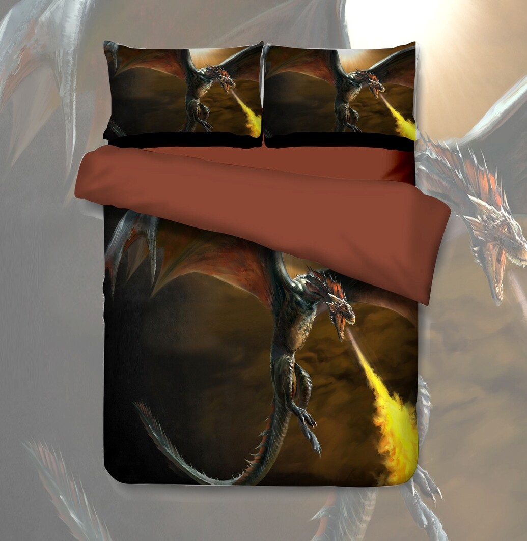 Dragon Quilt/Doona/Duvet Cover Pillowcase Bedding Set | eBay UK