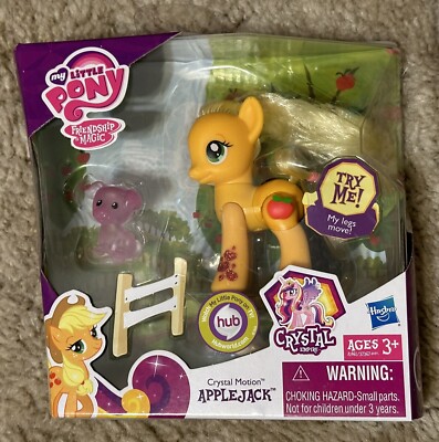 2012 MY LITTLE PONY CRYSTAL MOTION APPLEJACK CRYSTAL EMPIRE NEW SEALED ...