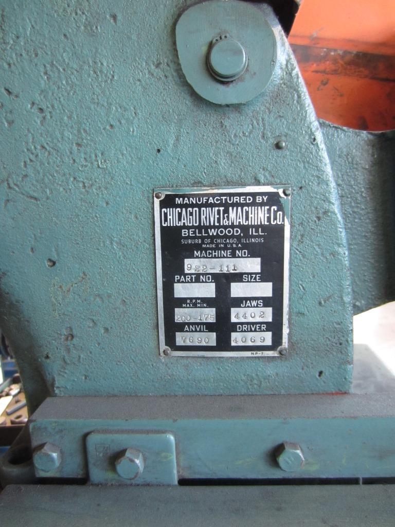 CHICAGO RIVET Riveting Machine Model 922-111 | eBay