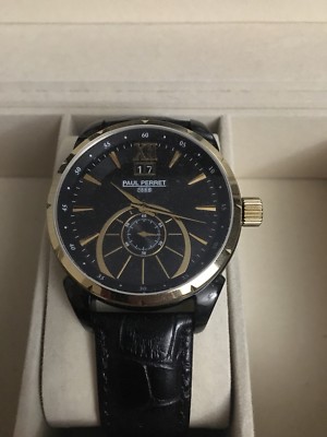 Paul Perret Utopia Men’s Watch, Sun Dial, Genuine Leather, Swiss | eBay