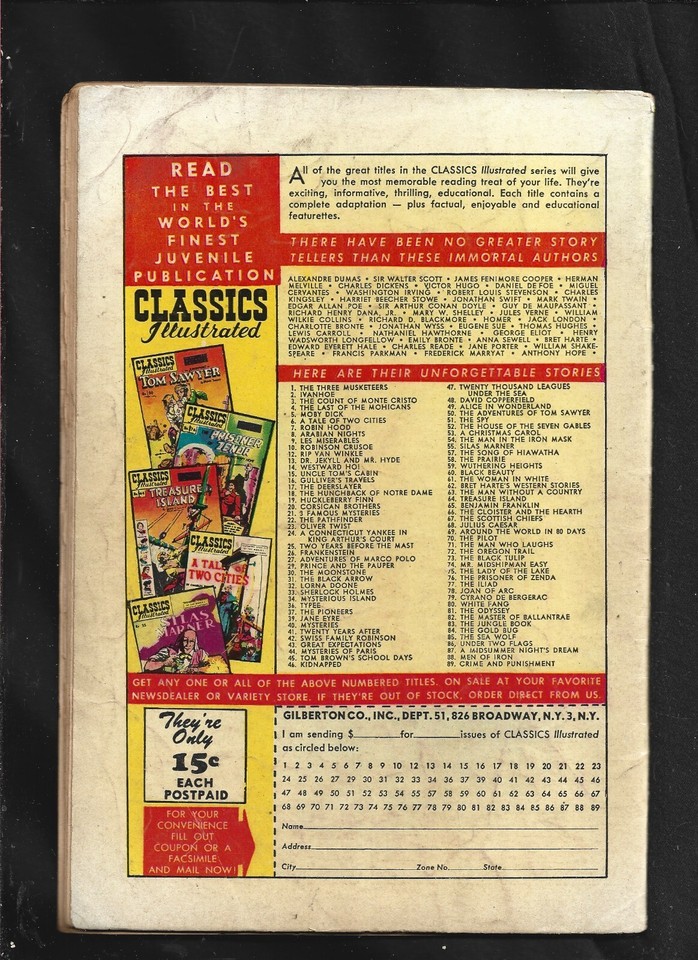 CLASSICS ILLUSTRATED #90 FAIR (O) HRN89 (GREEN MANSIONS) FREE SHIP ON $15 ORDER! | eBay