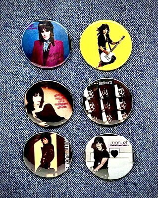 Joan Jett & The Blackhearts “The First 5” Album Covers 1.5” Buttons W ...