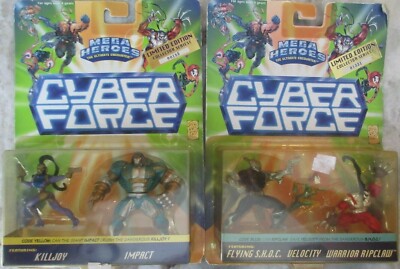1994 Cyber Force Mega Heroes Killjoy / Impact / Flying SHOC / Velocity ...