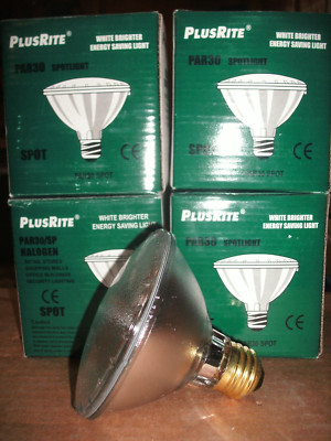 LOT OF 4 - PLUSRITE PAR30/SP 50W 120V HALOGEN SPREAD BEAM SPOTLITE | eBay