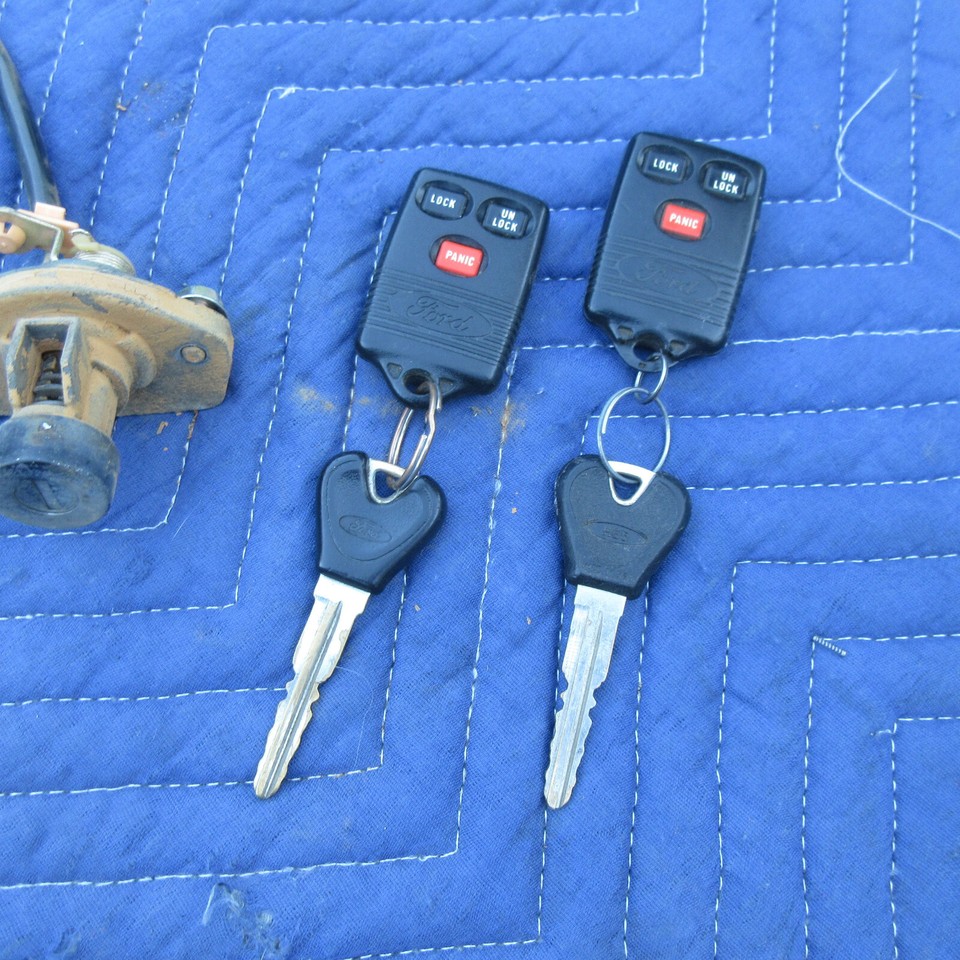 93-97 Ford Probe GT V6 2.5 Key Fob Lock Set Door Ignition Cylinder ...