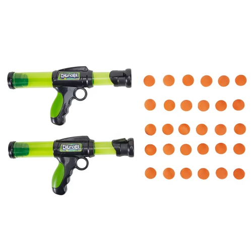 Twin Pack Airball Blaster Outdoor Shooting War Toy Gun Weapon Ball ...