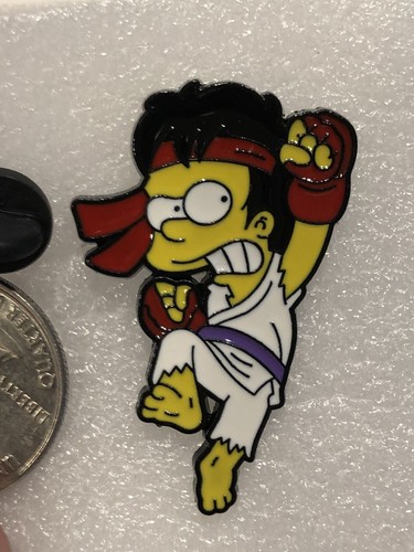 The Simpsons Bart Simpson as Street Fighter Ryu Pin Free Ship In USA ...