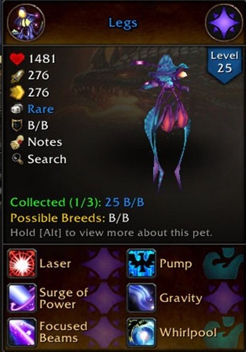 Legs WoW Battle Pet L25/Rare World of Warcraft | eBay