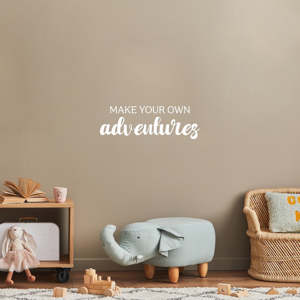 Make Your Own Adventures - White 8" x 25" Wall Art Decal Vinyl Sticker ...