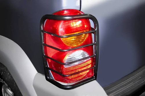 Black Horse Tail Light Guards Black Fits 2002-2007 Jeep Liberty ...