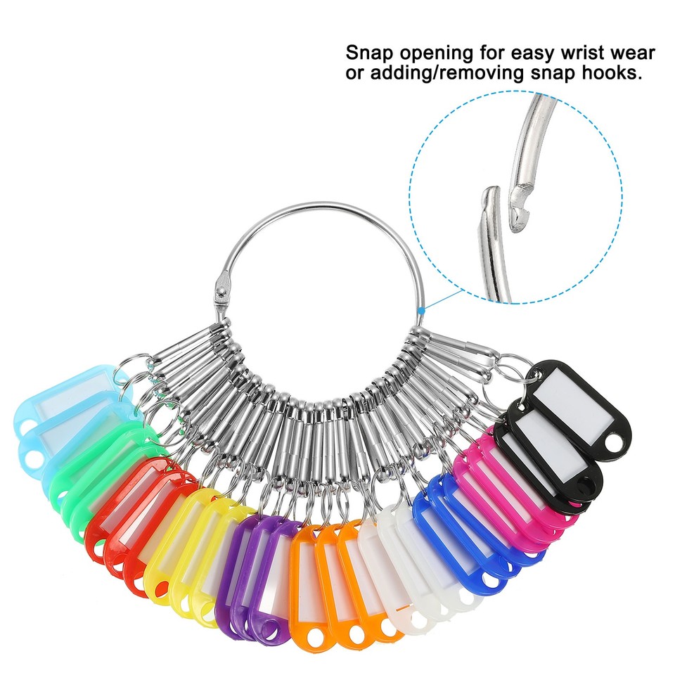 Portable Key Organizer Keychain Holder with 30 Key Label Tags for ...