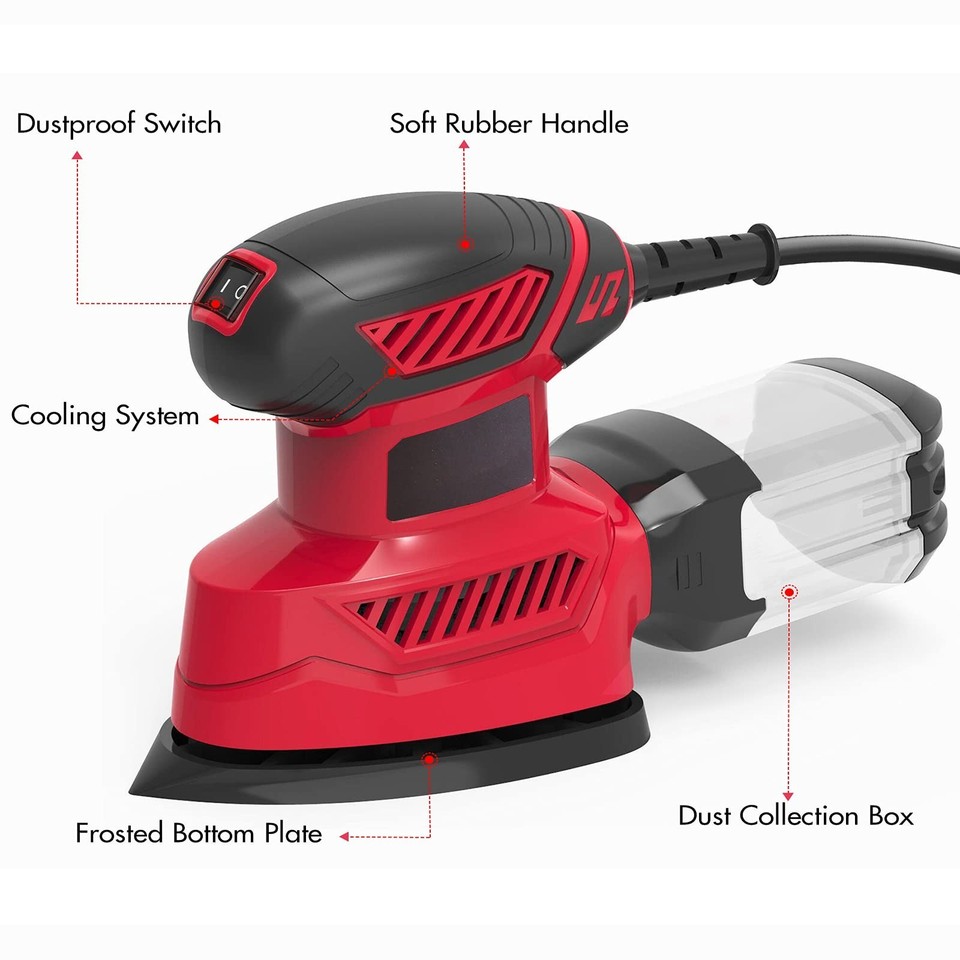 Hand Sanders for Wood, 14,000 RPM Compact Electric Sander Tool with 20 ...