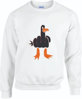 Flippin' Bird Sweatshirt, Angry Goose Middle Finger Jumper, Funny ...