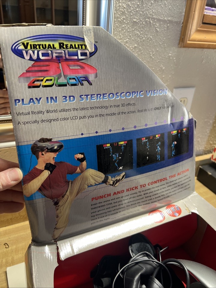 Vintage Virtual Reality World 3D Color VR Boxing Game Headset 90s | eBay