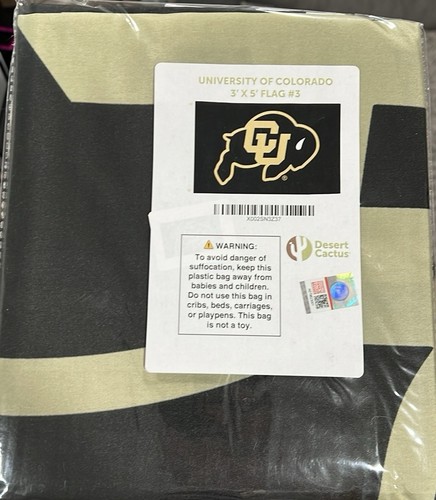 University of Colorado Buffaloes 3 x 5 Flag - CU Buffs - Black/Gold | eBay