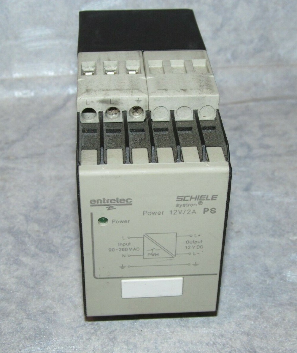 SCHIELE ENTRELEC SYSTRON PS 12V /2A POWER SUPPLY 2.423.418.10 | eBay