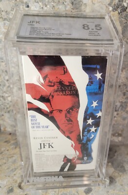 JFK (2 VHS Tapes) 1991 Beckett Rated 8.5 Seal A. WHV STICKER/STAMPED EX ...