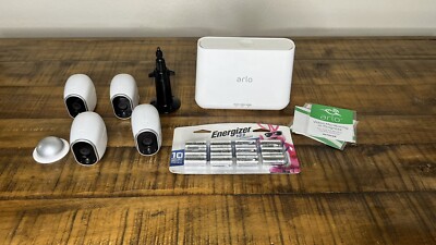 Netgear Arlo Base Station VMB4000, With 4 vmc3030 cameras +Batteries+ ...