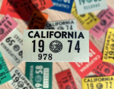 1974 YOM California license plate sticker, Dmv, Ca, Registration | eBay