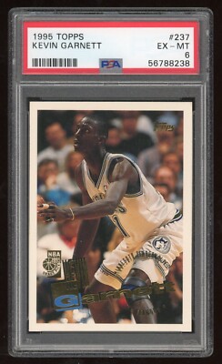 1995 Topps KEVIN GARNETT Rookie #237 (RC) Graded PSA 6 (HOF 2020) | eBay