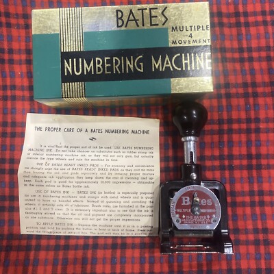Stamps & Daters - Vintage Bates Numbering Machine