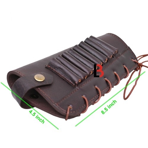 Cowhide Leather Adjustable Rifle Buttstock Leather Ammo Shell Holder | eBay