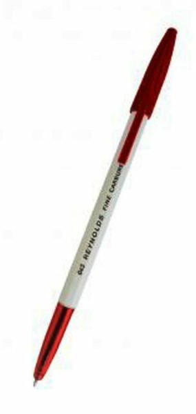 10 Ball Point Pens Red Ink 10 X Reynolds 040 Bureau N Bold Ballpoint ...