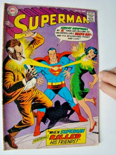 Superman #203 "Long Hair Gang" Story DC Comics 1968 VG | eBay