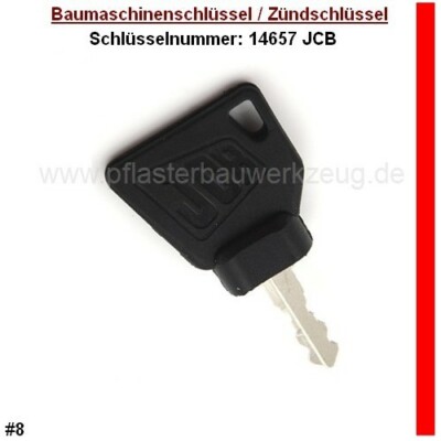 #8 Nr. 14657 JCB Baumaschinenschlüssel Minibagger Radlader ...
