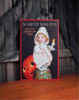 Scare Up Some Fun Vintage Style Girl In Robe 16" x 10" Lighted ...