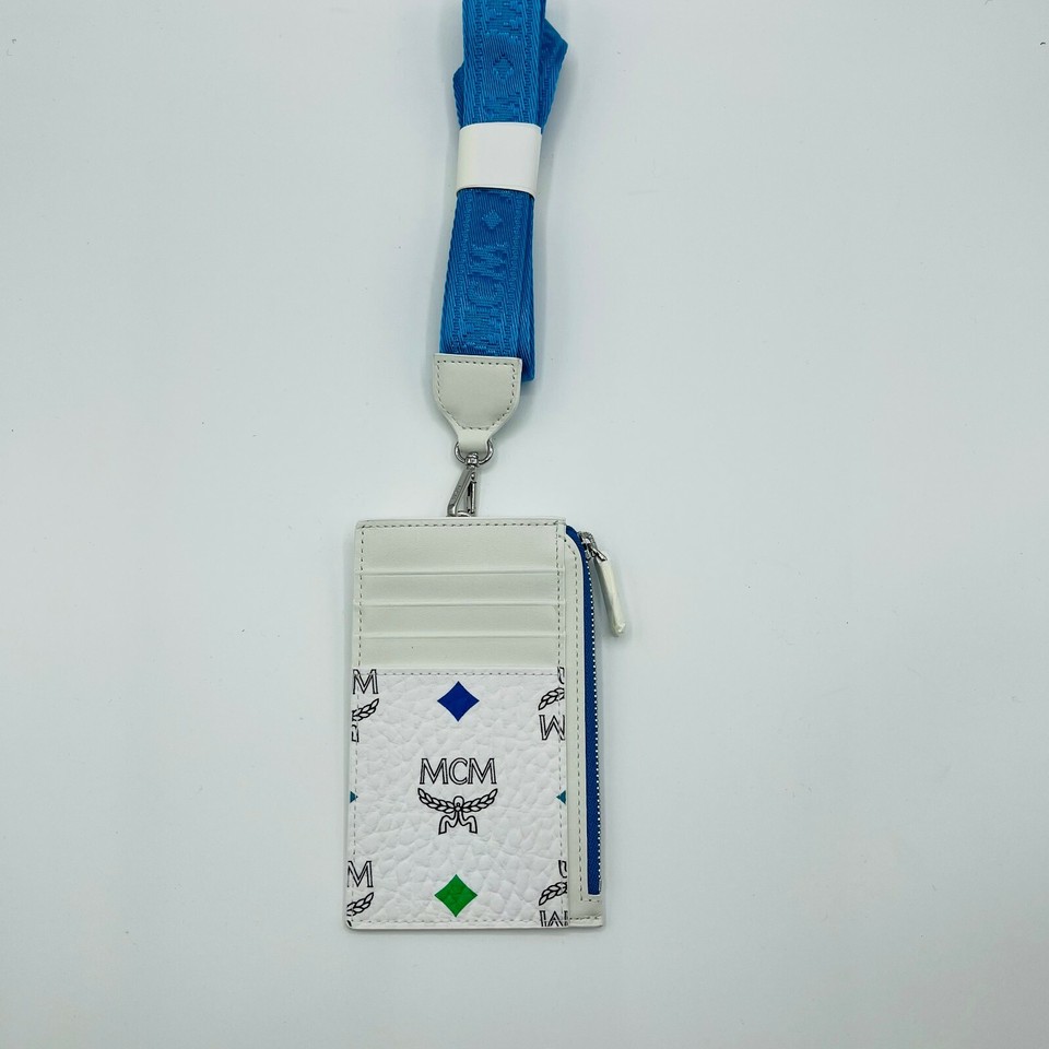 $180 MCM Spectrum Rainbow Logo Visetos Lanyard Card Case MYAAASV01 | eBay