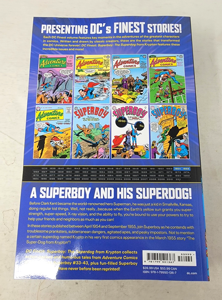 DC FINEST SUPERBOY THE SUPERDOG FROM KRYPTON ~ DC COMICS DELUXE TPB NEW ...