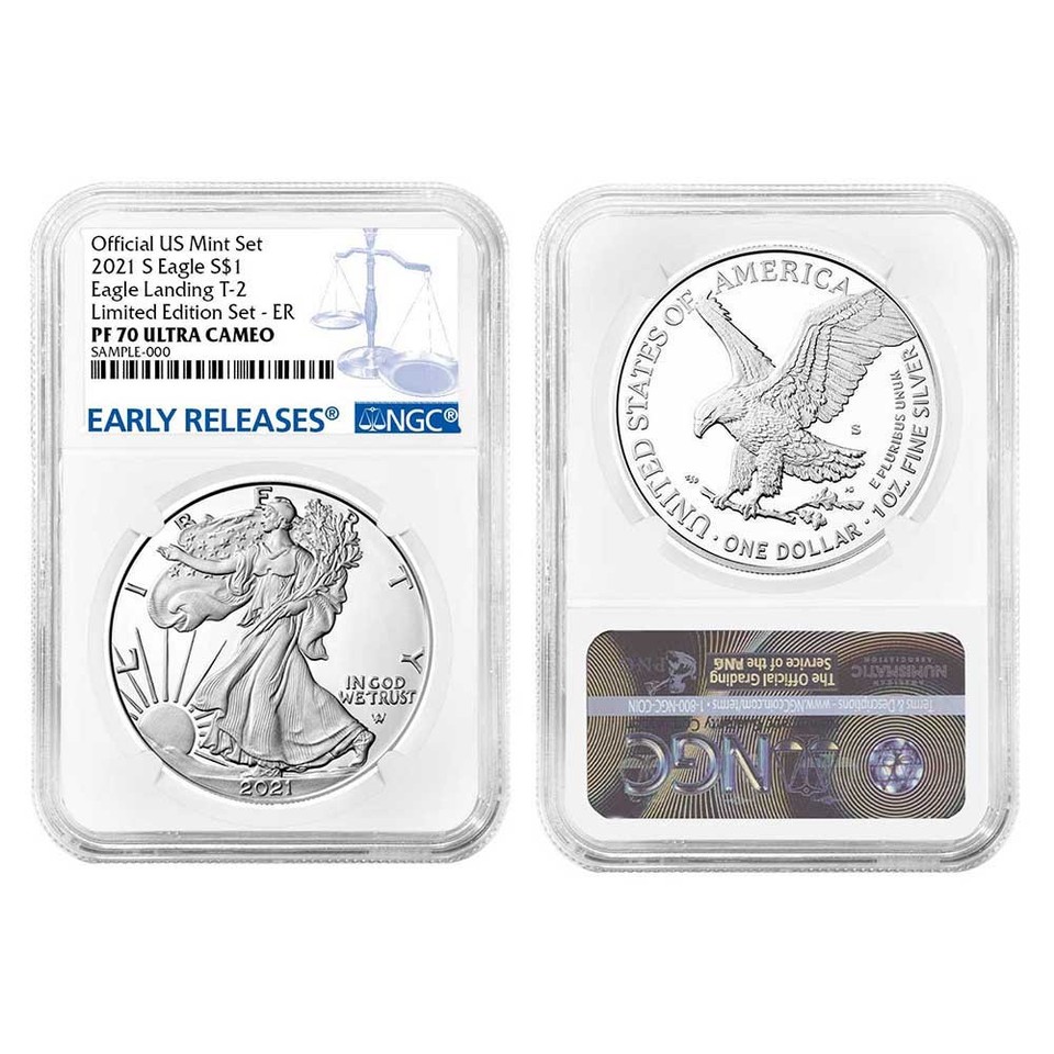 6pc Set - 2021 Limited Edition Proof American Eagle Collection NGC ...