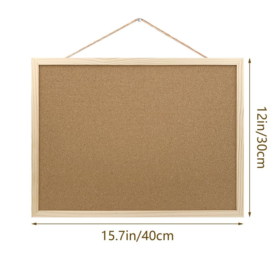 Cork Board Bulletin Board, 15.7X 12 pin Boards for Walls, Oak Wood new ...