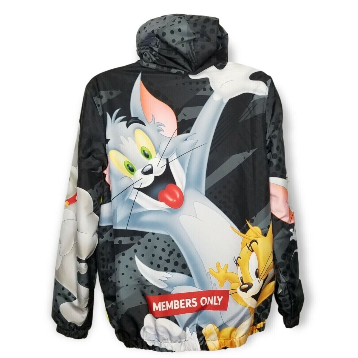 MEMBERS ONLY Mens Tom and Jerry Hooded Windbreaker Men MEMBERS ONLY Mens Tom and Jerry Hooded Windbreaker Men