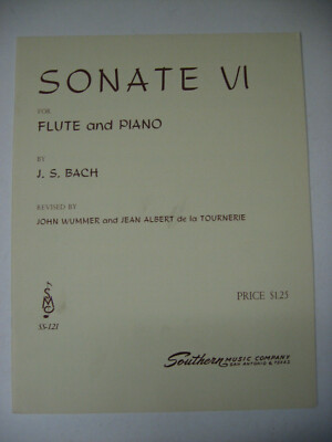 J.S. Bach Sonata #6 in E Minor for Flute & Piano Sheet Music John ...