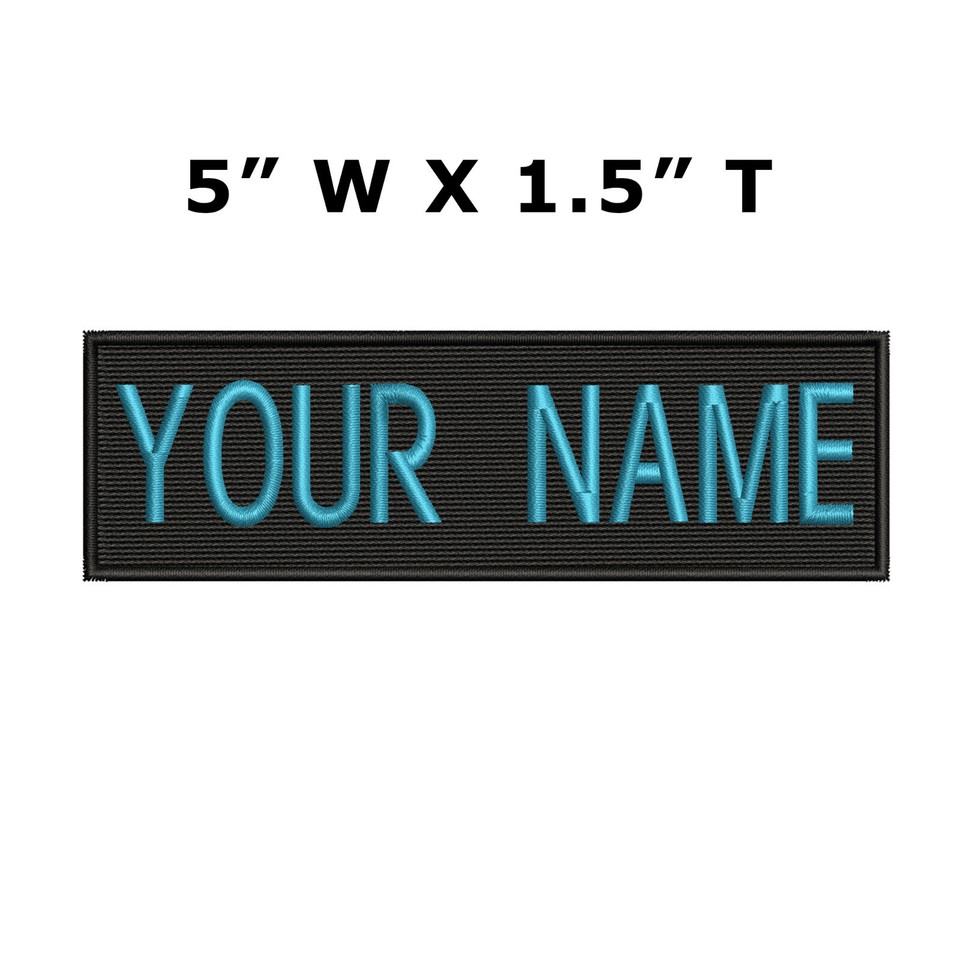 RECTANGULAR CUSTOM EMBROIDERED NAME TAG Hook Loop patch Quality Badge 5 ...