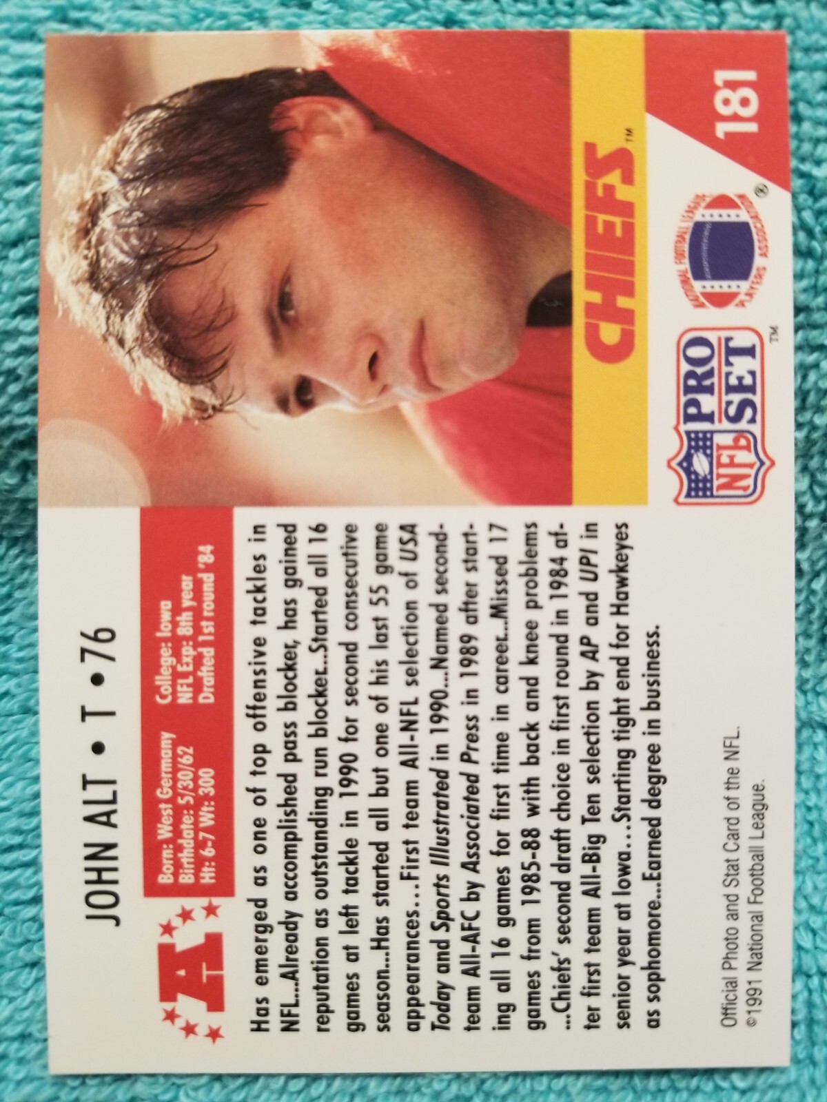1991 Pro Set - #181 John Alt for sale online | eBay