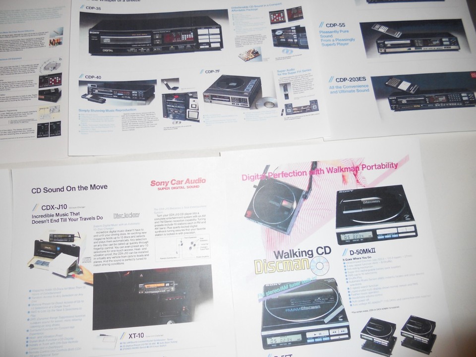 Sony 1986 CD Compact Disc Brochure 10 pgs,Articles+Info+Specs CDP-35 ...